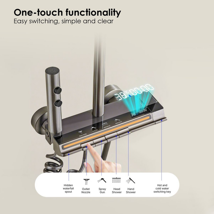 Piano Shower LED Light&Temperature Display – LESonline